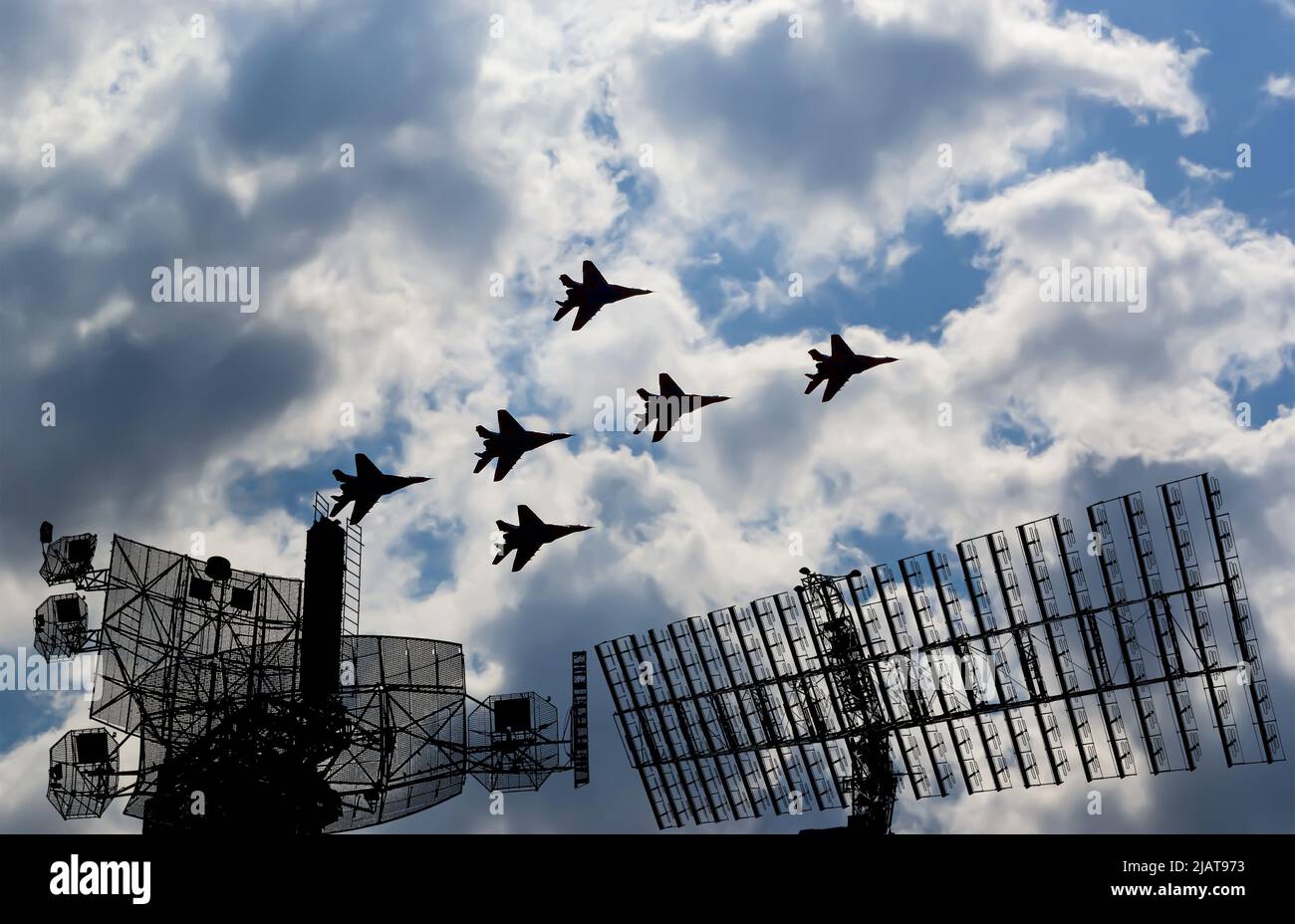 Air defense raiders of military mobile anti-aircraft complexes (radar ...