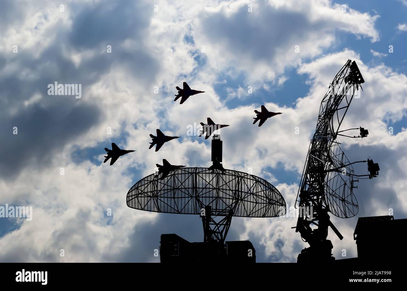 Air defense raiders of military mobile anti-aircraft complexes (radar ...