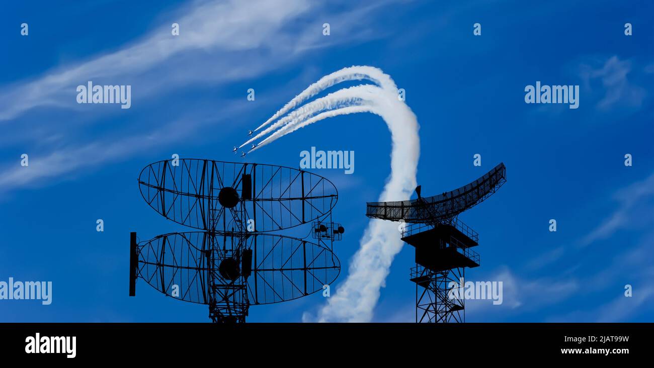 Air defense raiders of military mobile anti-aircraft complexes (radar ...