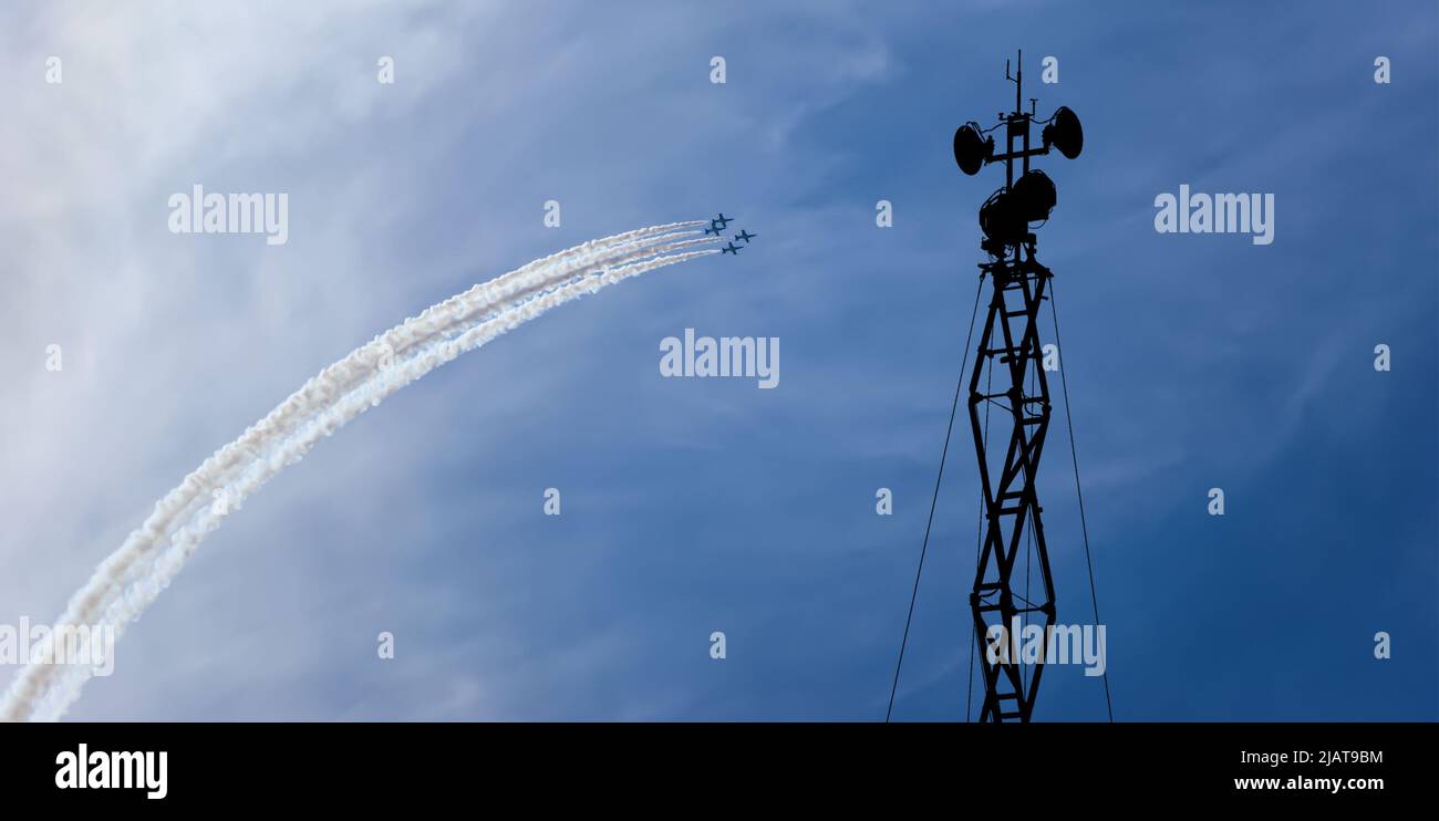 Air defense raiders of military mobile anti-aircraft complexes (radar ...