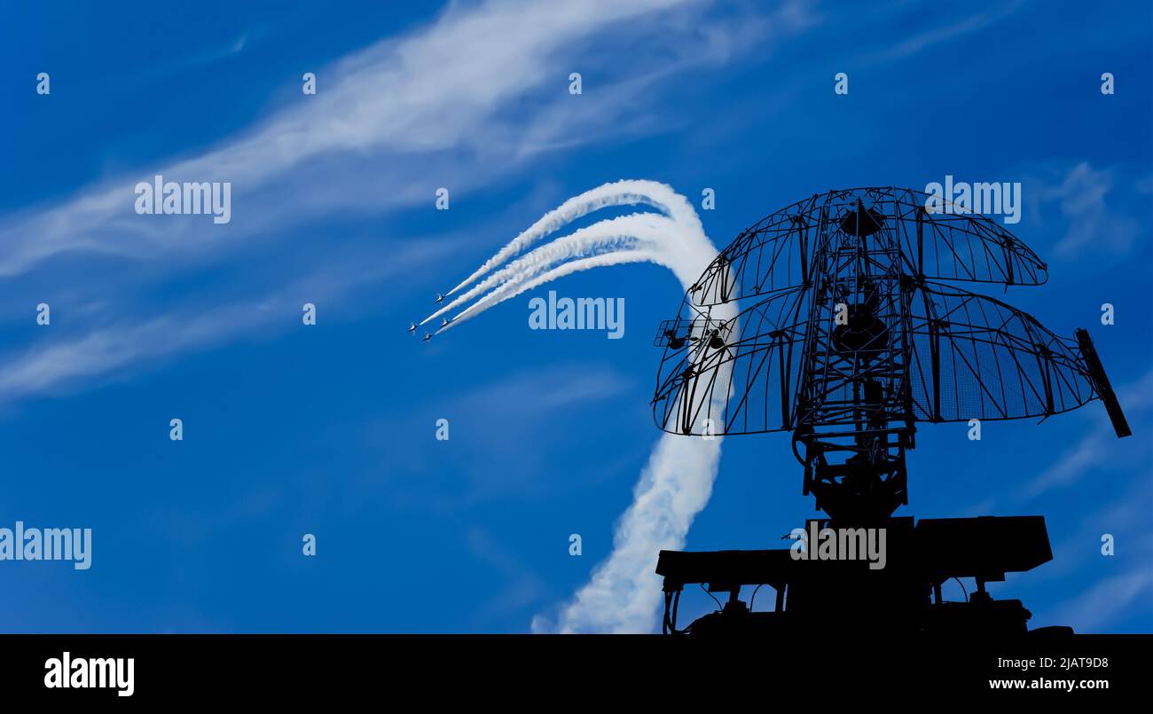 Air defense raiders of military mobile anti-aircraft complexes (radar ...