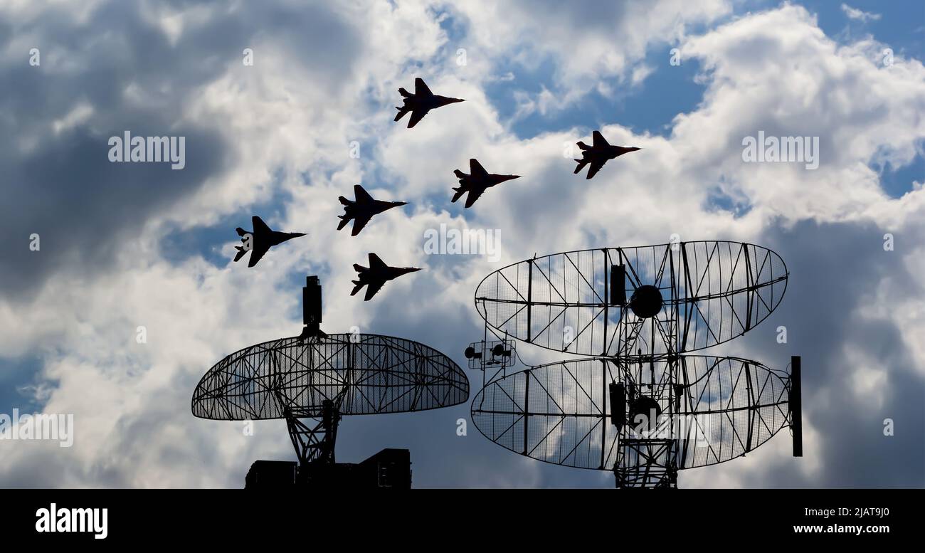 Air defense raiders of military mobile anti-aircraft complexes (radar ...