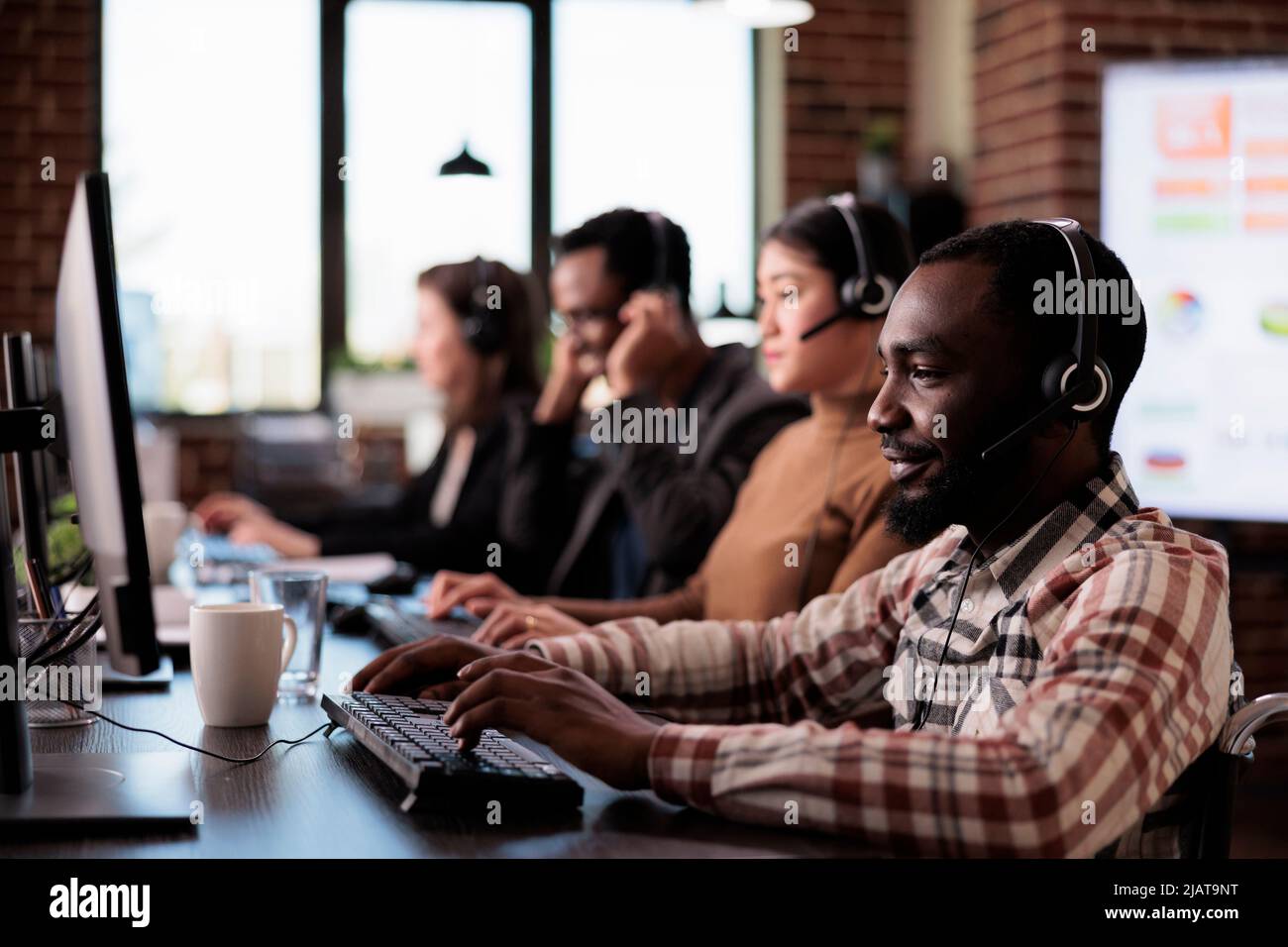 Customer service consultant with physical health condition working at ...