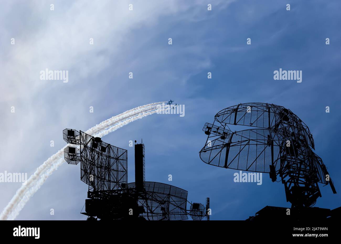Air defense raiders of military mobile anti-aircraft complexes (radar ...