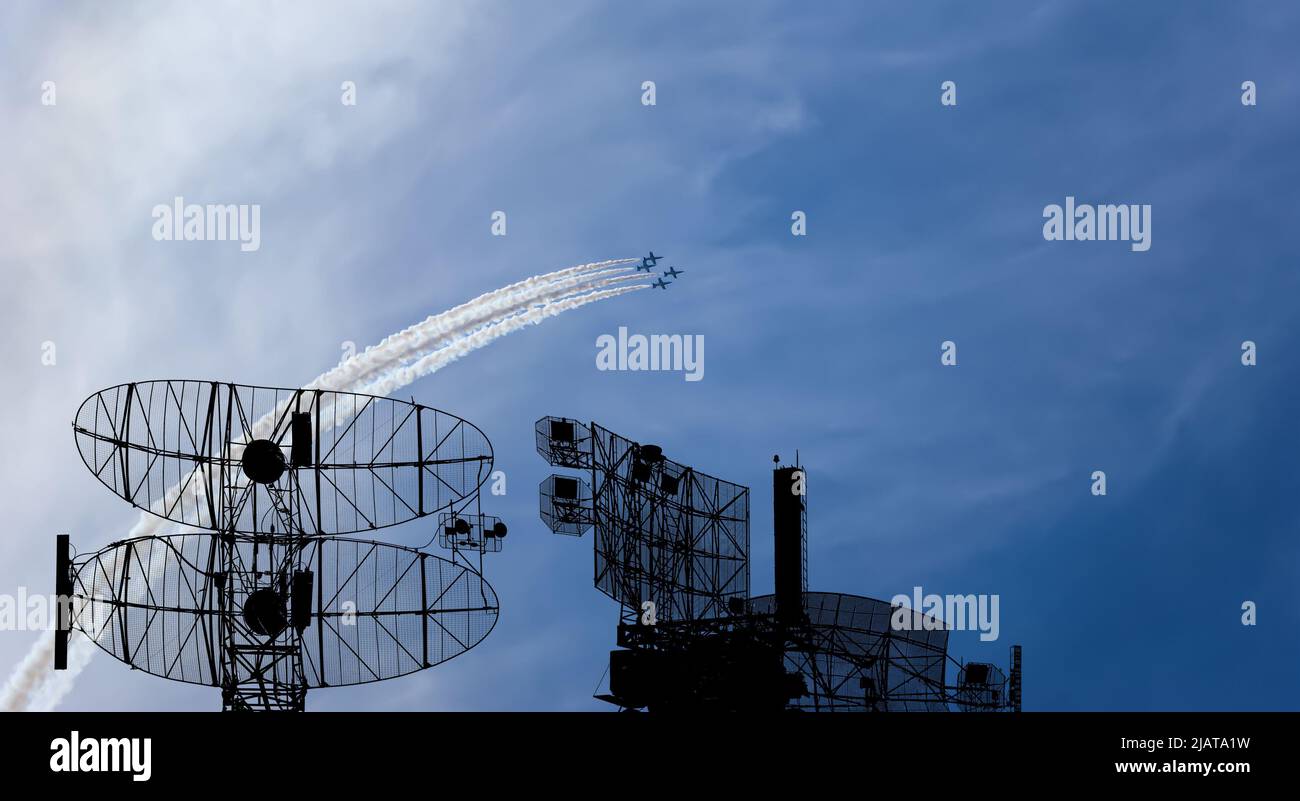 Air defense raiders of military mobile anti-aircraft complexes (radar ...
