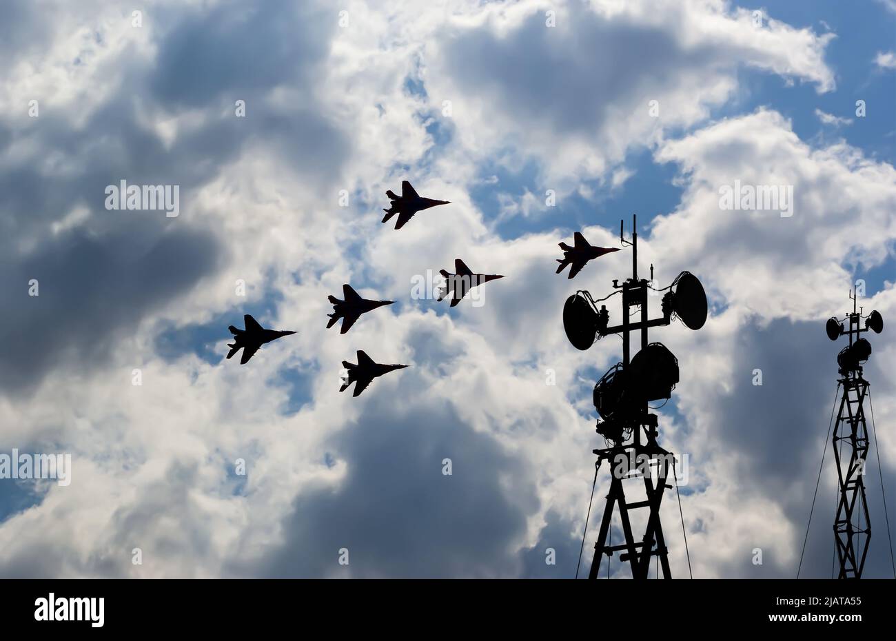 Air defense raiders of military mobile anti-aircraft complexes (radar ...