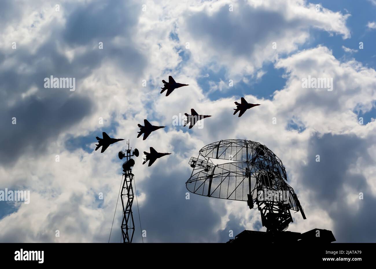 Air defense raiders of military mobile anti-aircraft complexes (radar ...