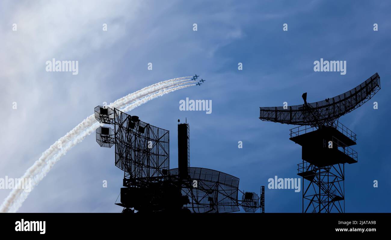 Air defense raiders of military mobile anti-aircraft complexes (radar ...
