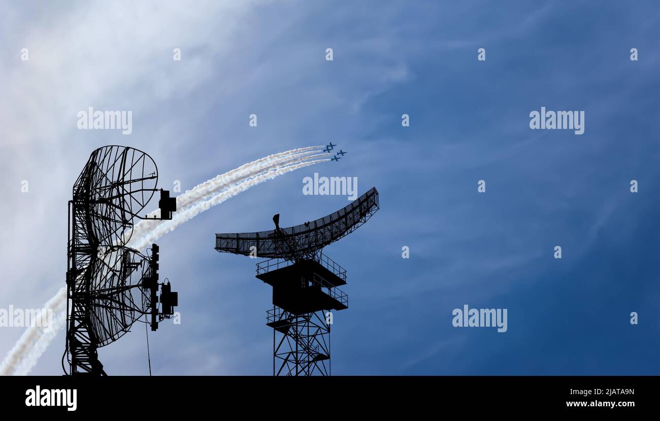 Air defense raiders of military mobile anti-aircraft complexes (radar ...