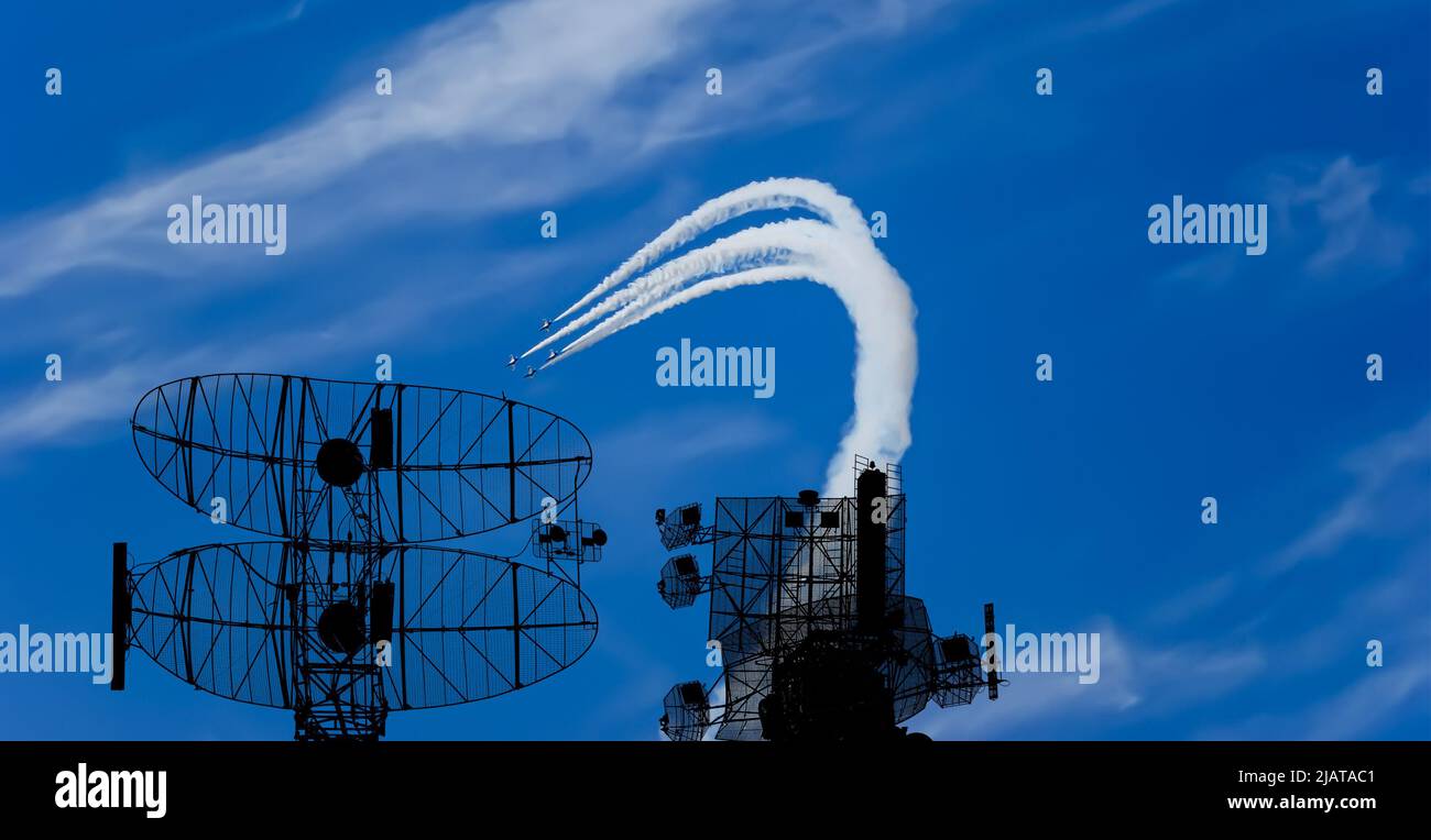 Air defense raiders of military mobile anti-aircraft complexes (radar ...