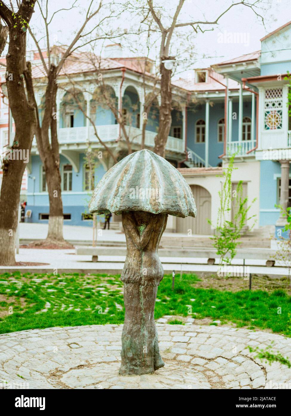 Umbrella statue on Lado Gudiashvili Square (Tbilisi/Georgia Stock Photo ...