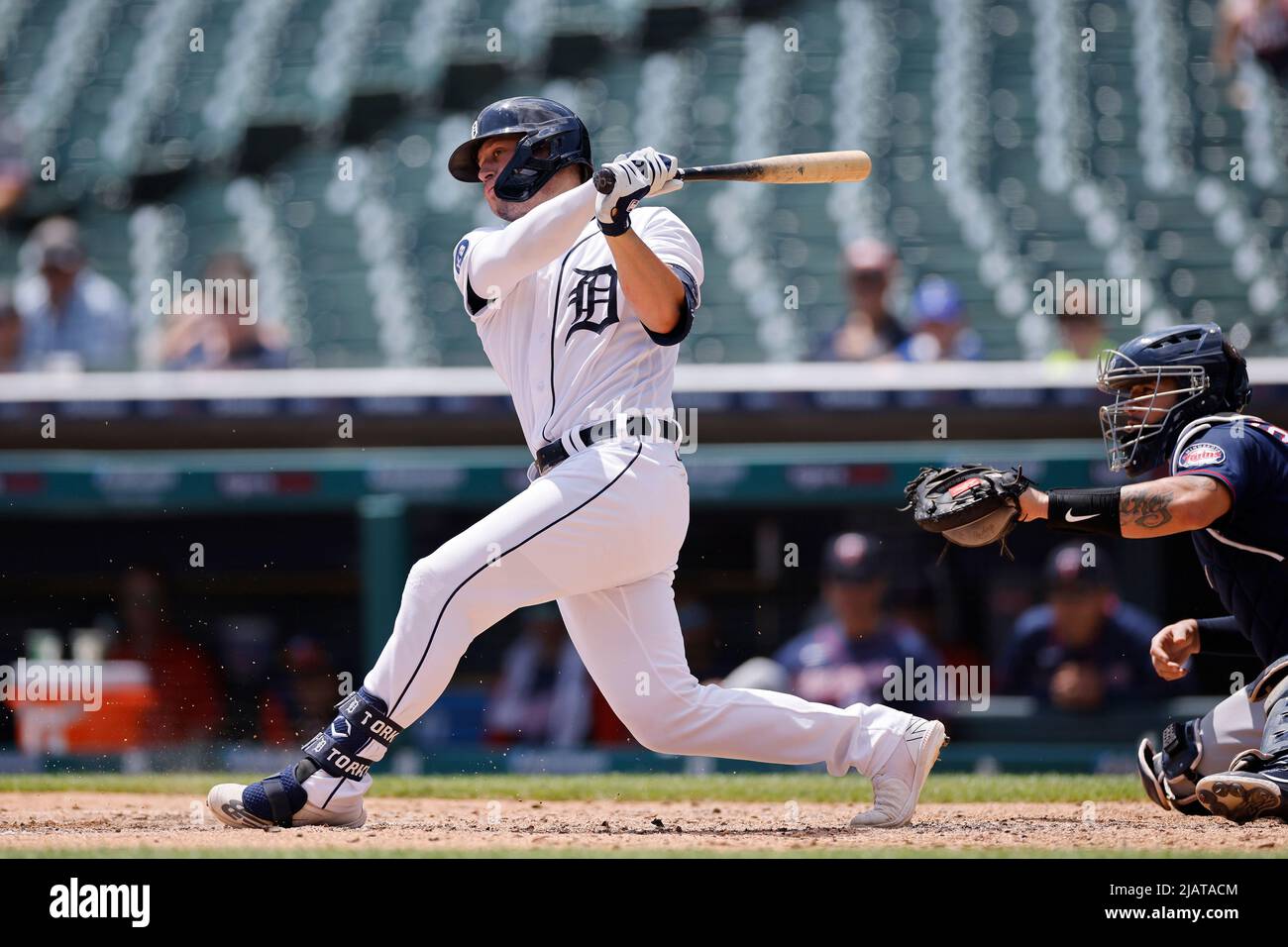 DETROIT, MI - MAY 31: Detroit Tigers first baseman Spencer Torkelson ...