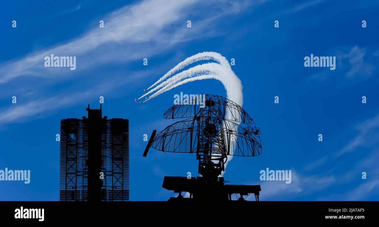 Air defense raiders of military mobile anti-aircraft complexes (radar ...