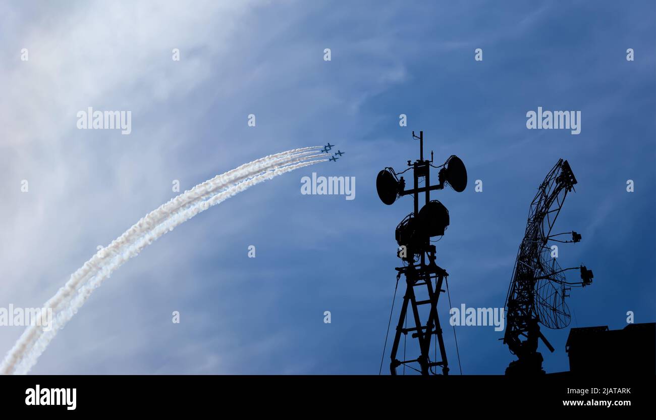 Air defense raiders of military mobile anti-aircraft complexes (radar ...
