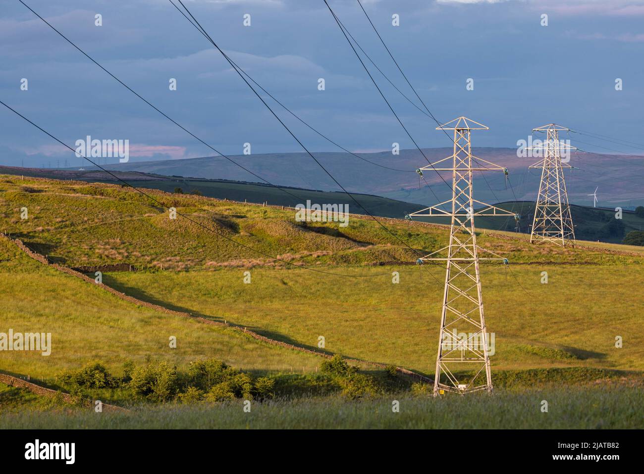 Pylons uk hills hi-res stock photography and images - Alamy