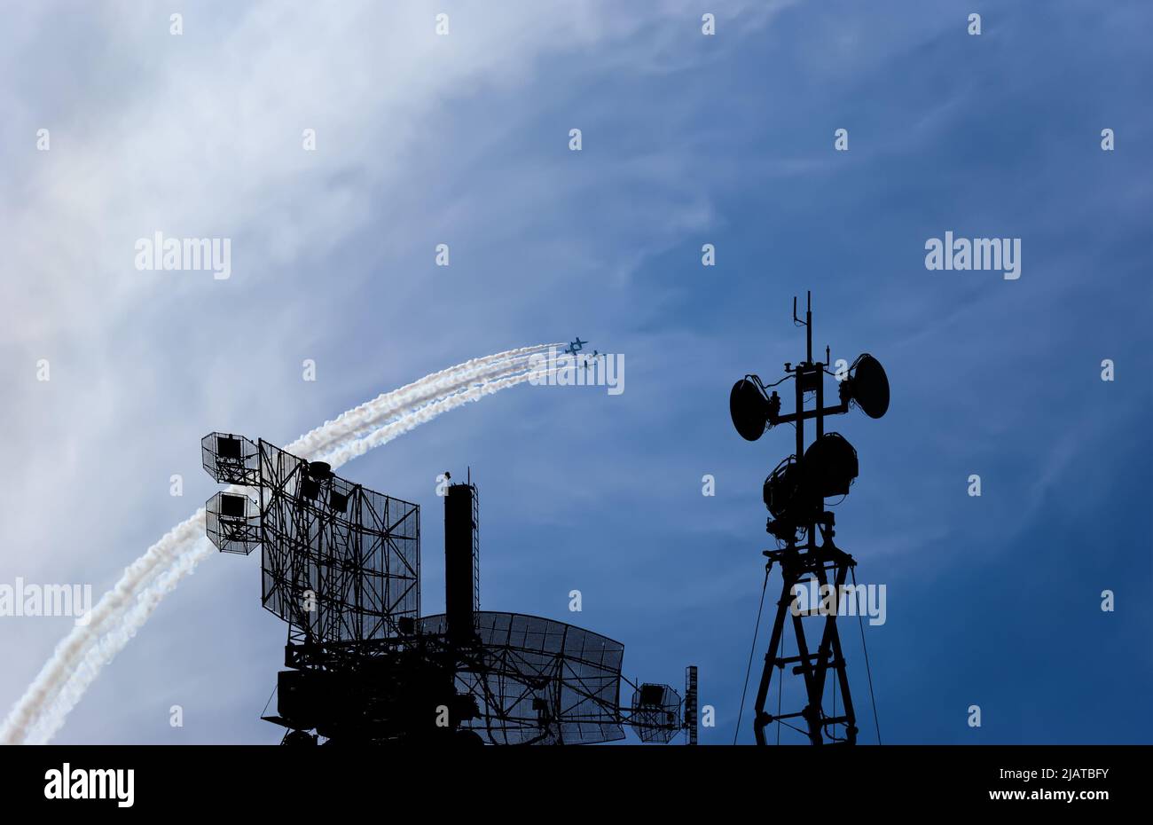 Air defense raiders of military mobile anti-aircraft complexes (radar ...