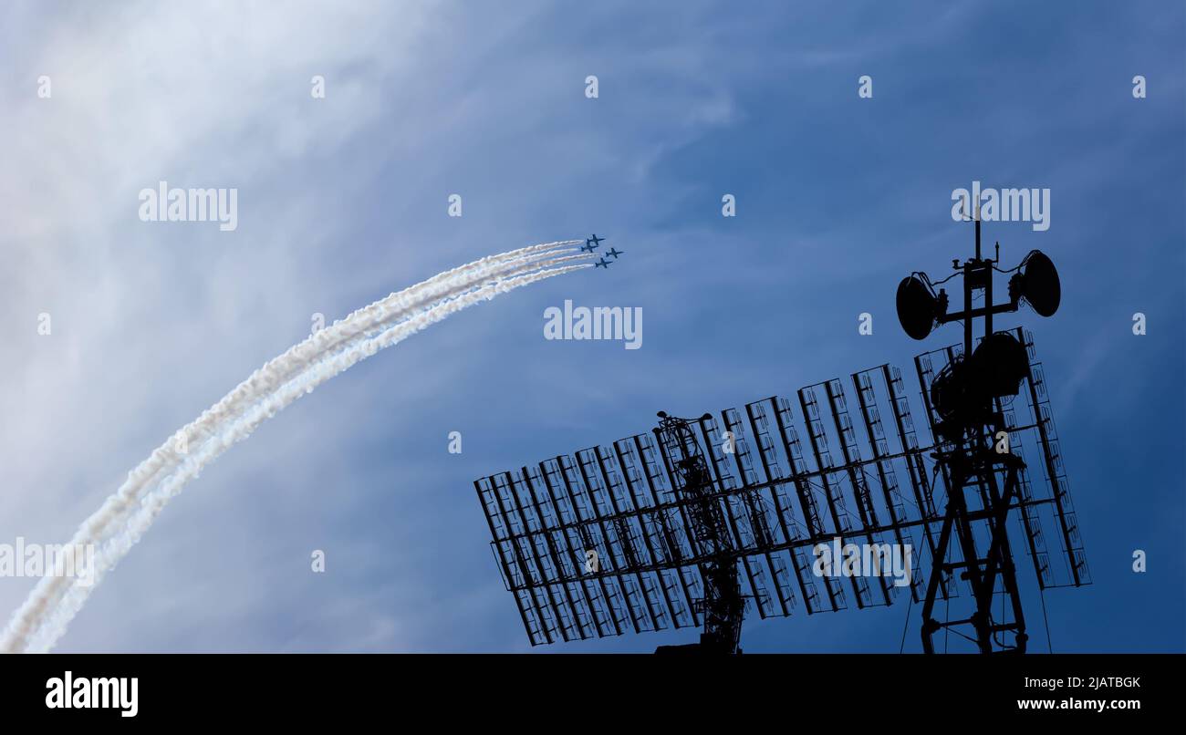 Air defense raiders of military mobile anti-aircraft complexes (radar ...