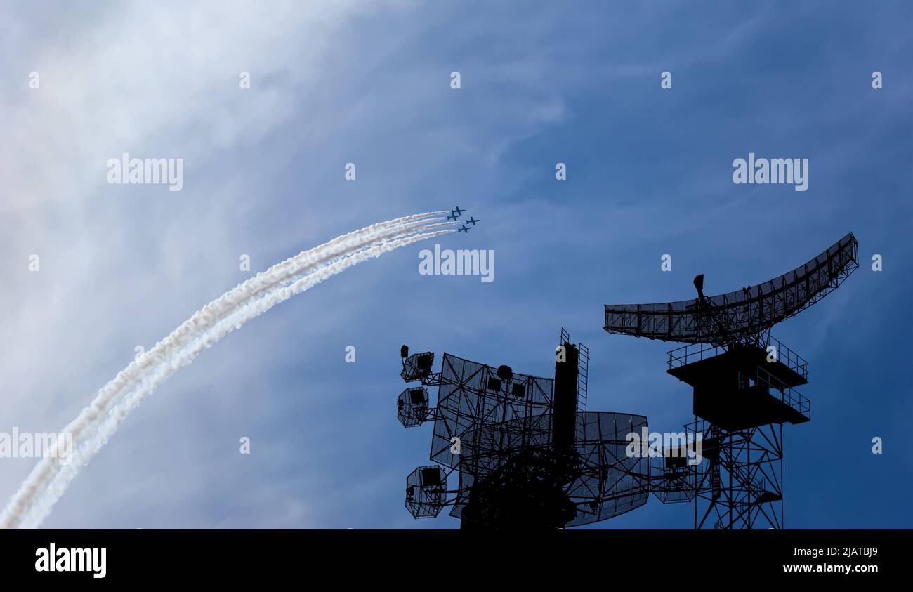 Air defense raiders of military mobile anti-aircraft complexes (radar ...
