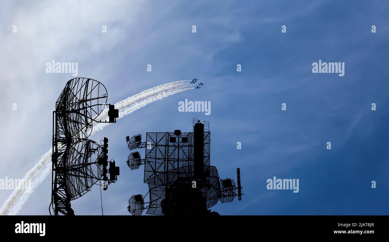 Air defense raiders of military mobile anti-aircraft complexes (radar ...