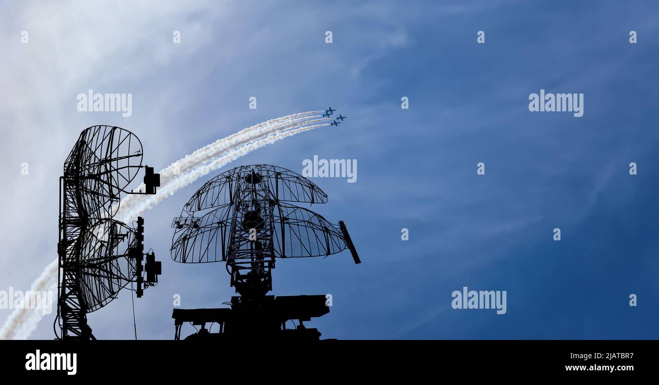 Air defense raiders of military mobile anti-aircraft complexes (radar ...