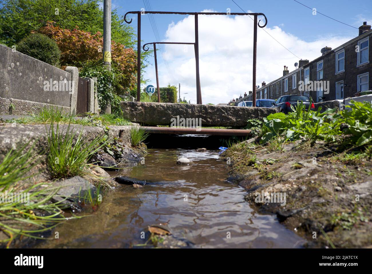 Stennack and Treslothan hamlets Troon Camborne Cornwall UK Stock Photo ...