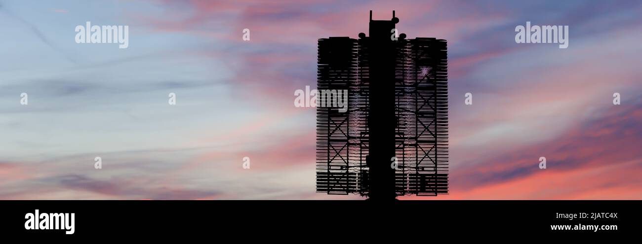 Air defense radars of military mobile anti aircraft systems (radar is ...