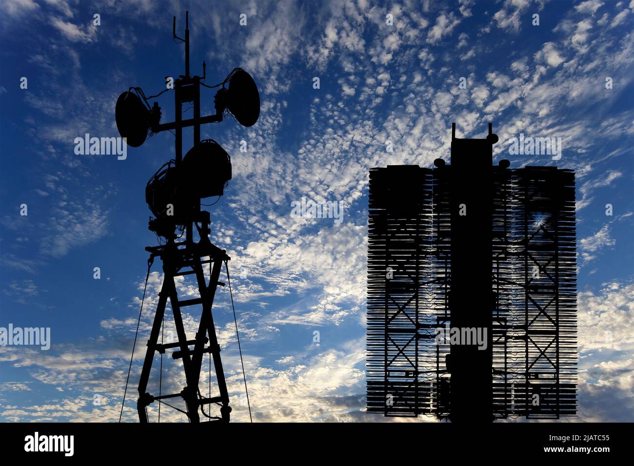 Air defense radars of military mobile anti aircraft systems (radar is ...