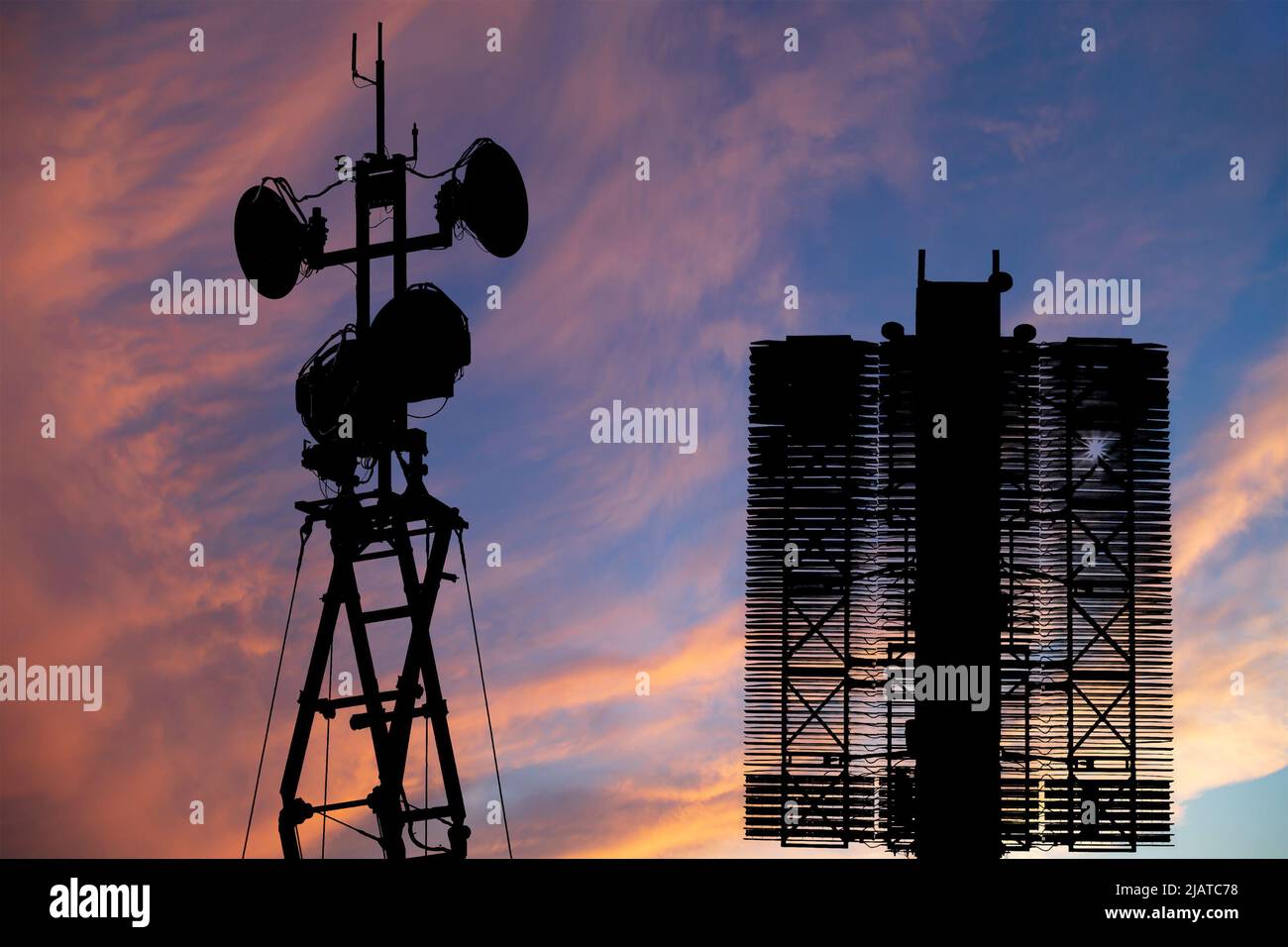 Air defense radars of military mobile anti aircraft systems (radar is ...