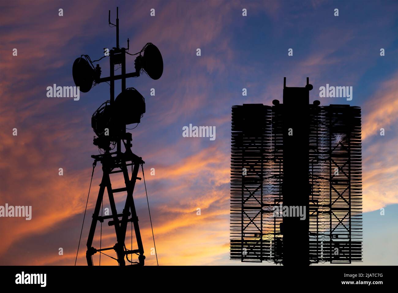 Air defense radars of military mobile anti aircraft systems (radar is ...