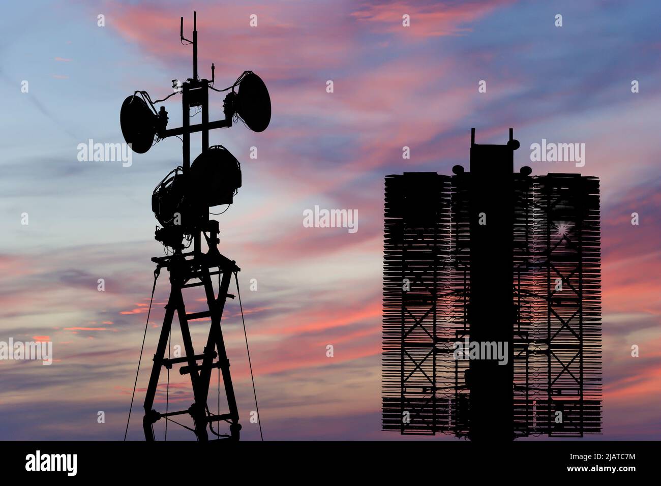 Air defense radars of military mobile anti aircraft systems (radar is ...