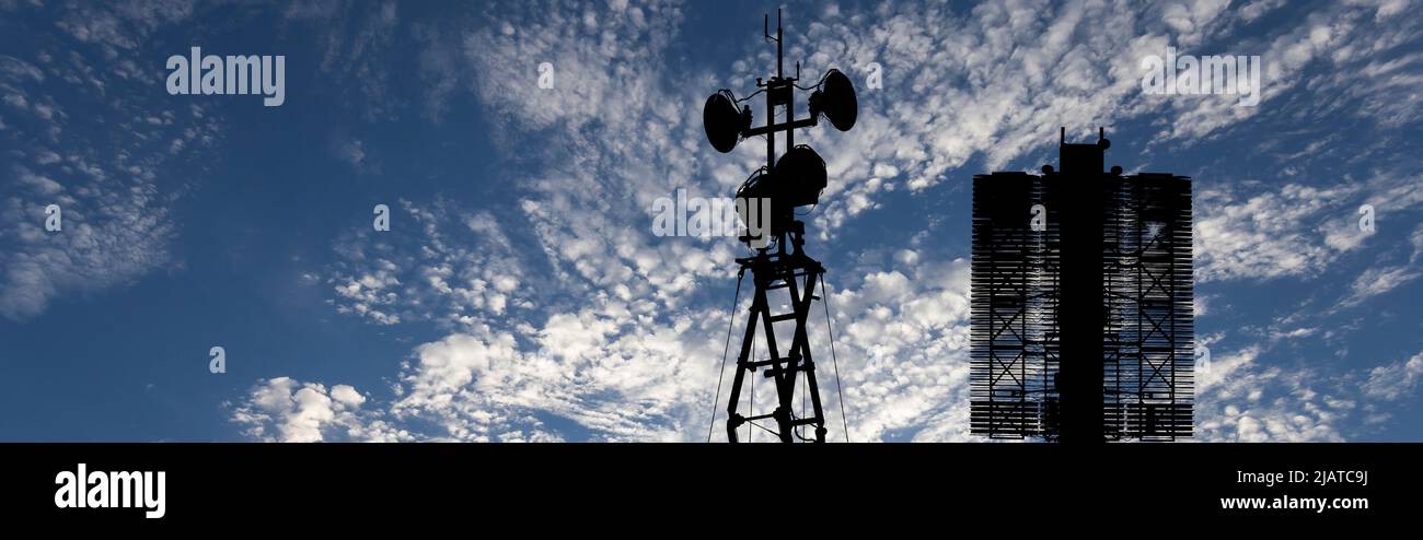 Air defense radars of military mobile anti aircraft systems (radar is ...