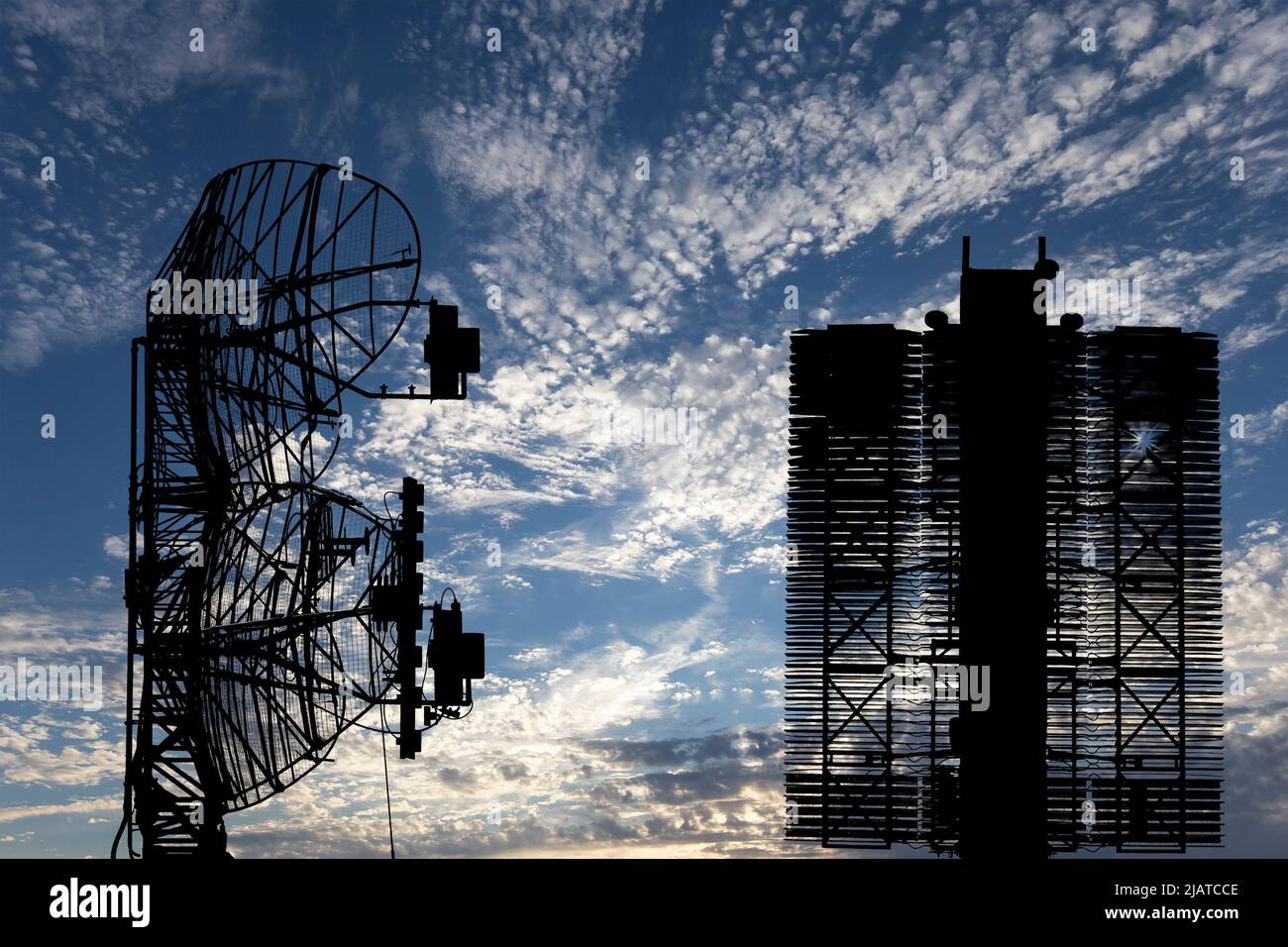 Air defense radars of military mobile anti aircraft systems (radar is ...