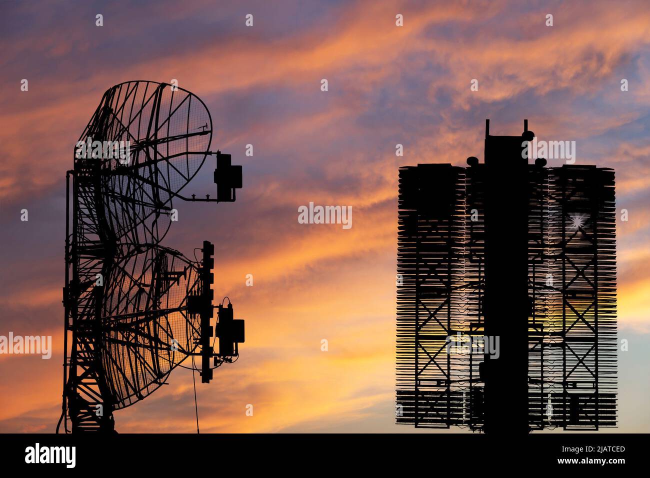 Air defense radars of military mobile anti aircraft systems (radar is ...