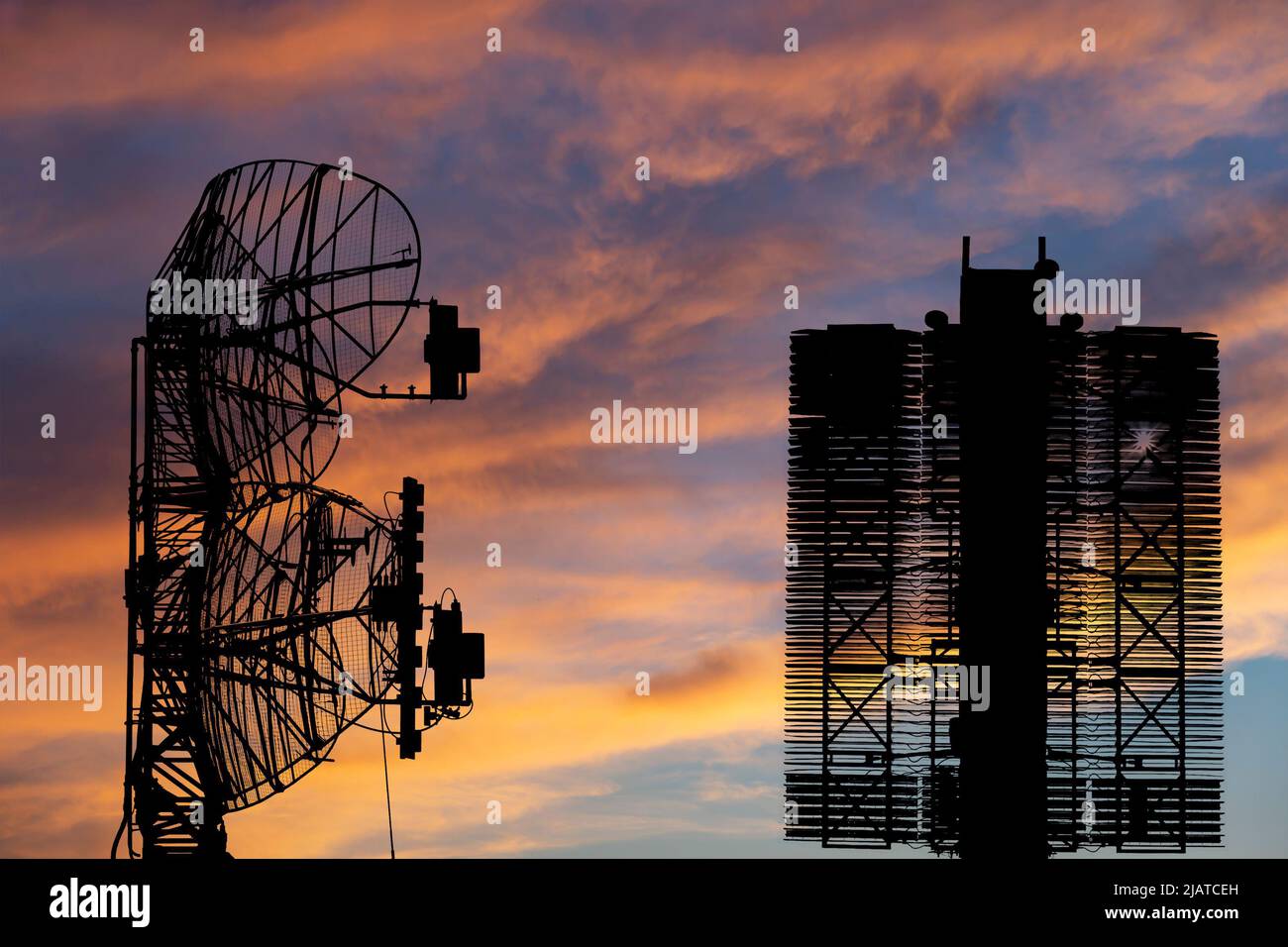Air defense radars of military mobile anti aircraft systems (radar is ...