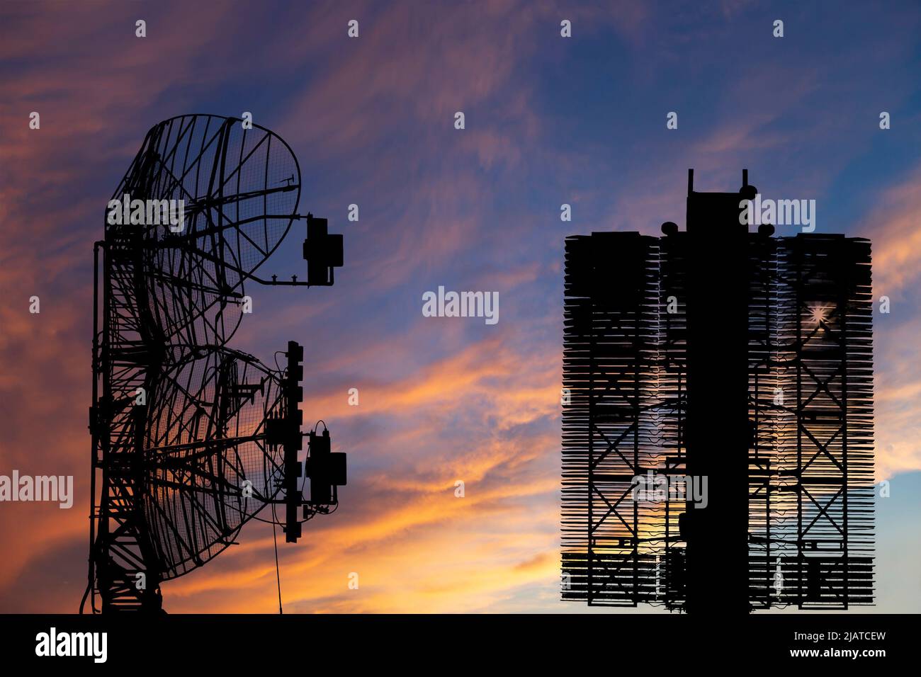 Air defense radars of military mobile anti aircraft systems (radar is ...
