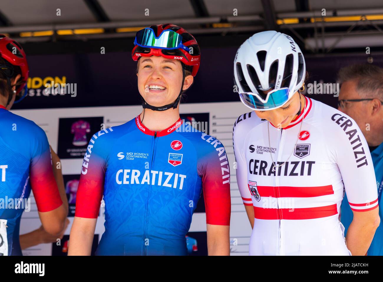 Lana Eberle of Ceratizit WNT Pro Cycling team the RideLondon Classique ...