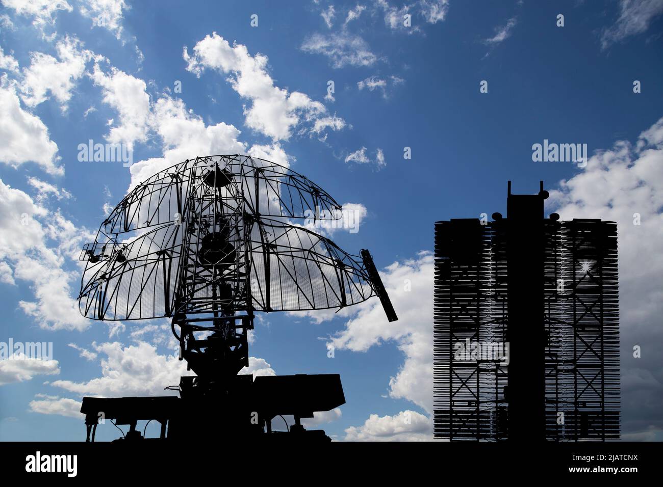 Air defense radars of military mobile anti aircraft systems (radar is ...