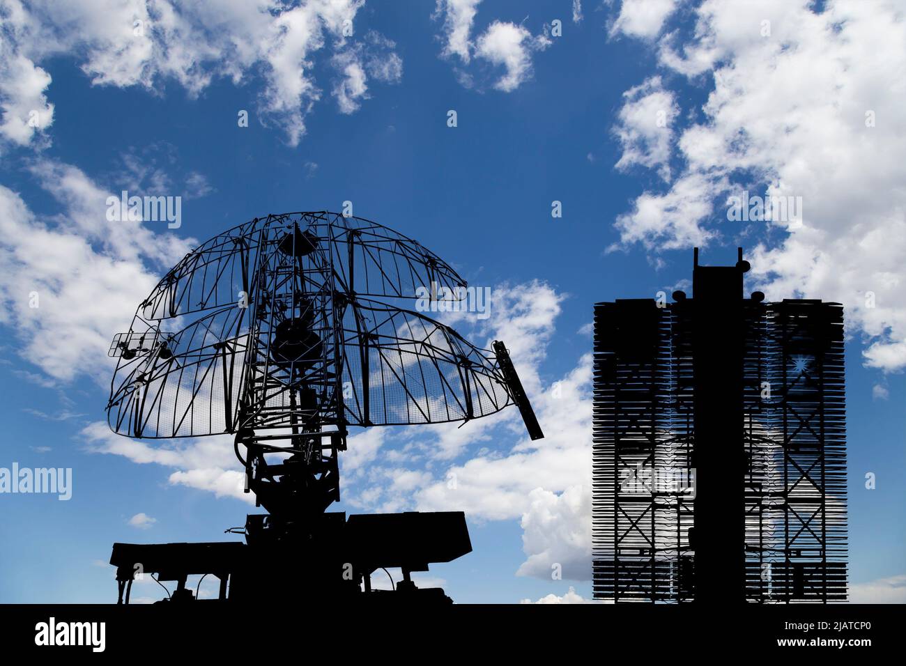 Air defense radars of military mobile anti aircraft systems (radar is ...
