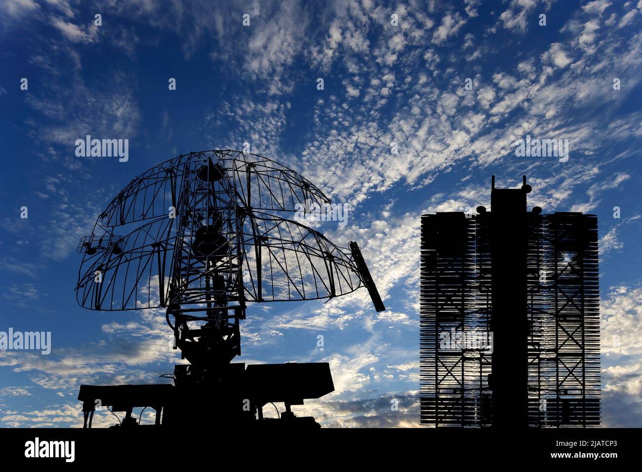 Air defense radars of military mobile anti aircraft systems (radar is ...
