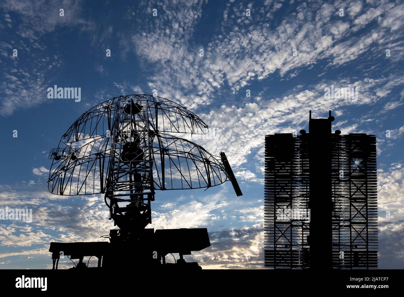 Air defense radars of military mobile anti aircraft systems (radar is ...