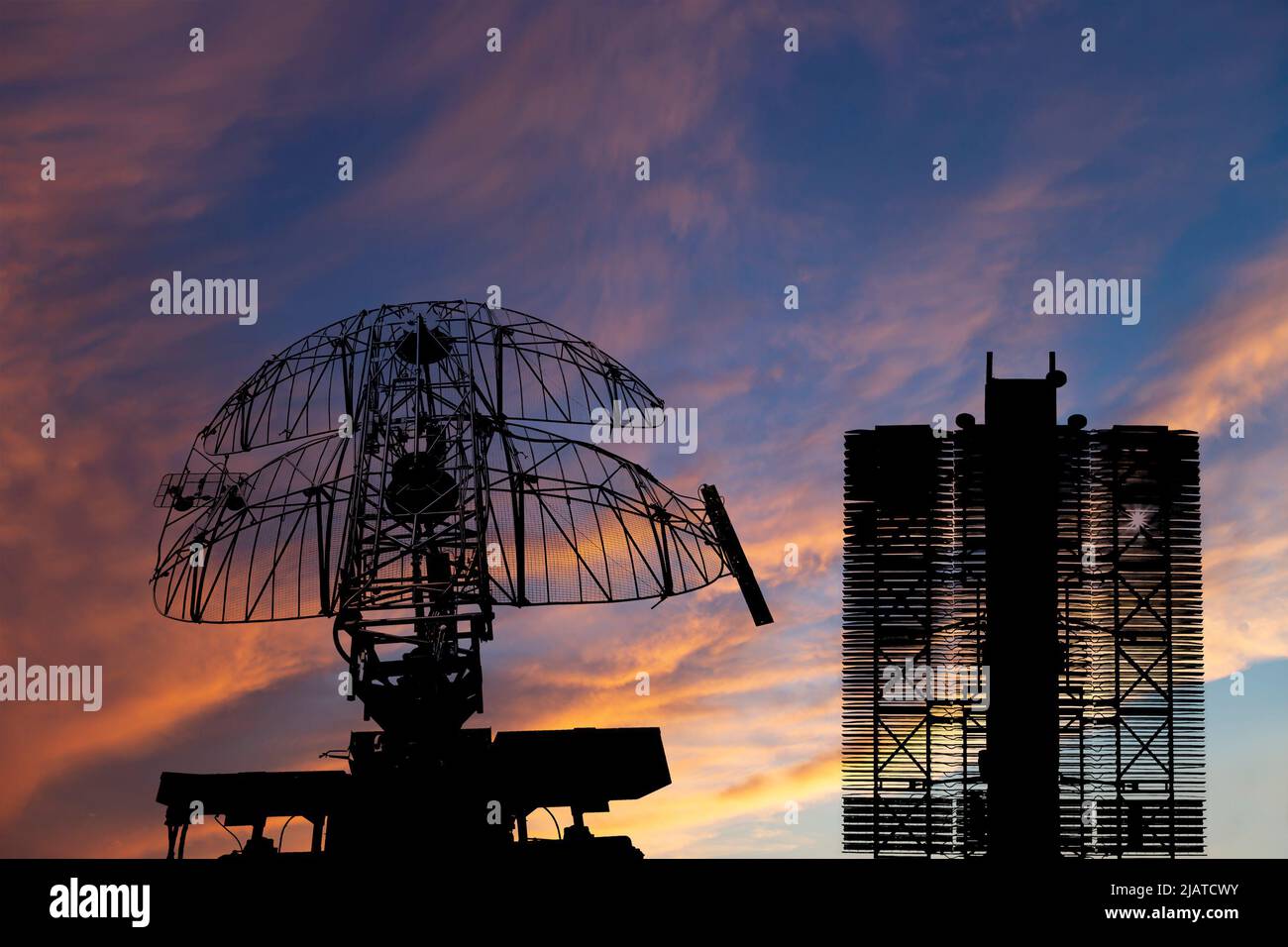Air defense radars of military mobile anti aircraft systems (radar is ...