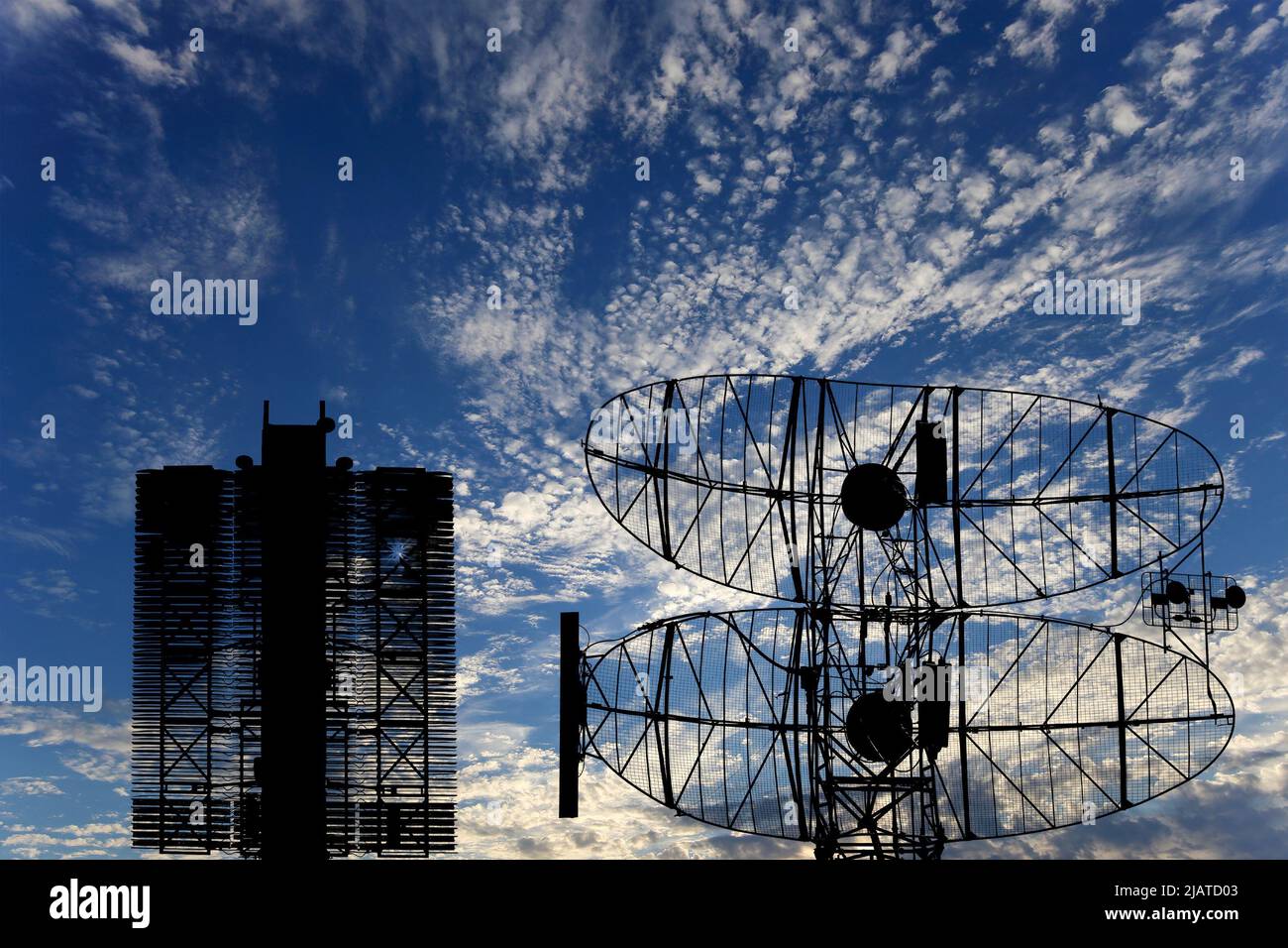 Air defense radars of military mobile anti aircraft systems (radar is ...