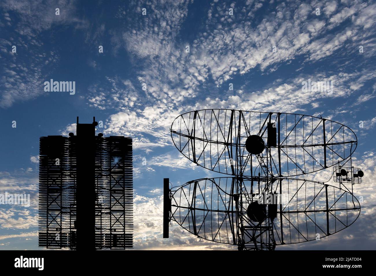 Air defense radars of military mobile anti aircraft systems (radar is ...