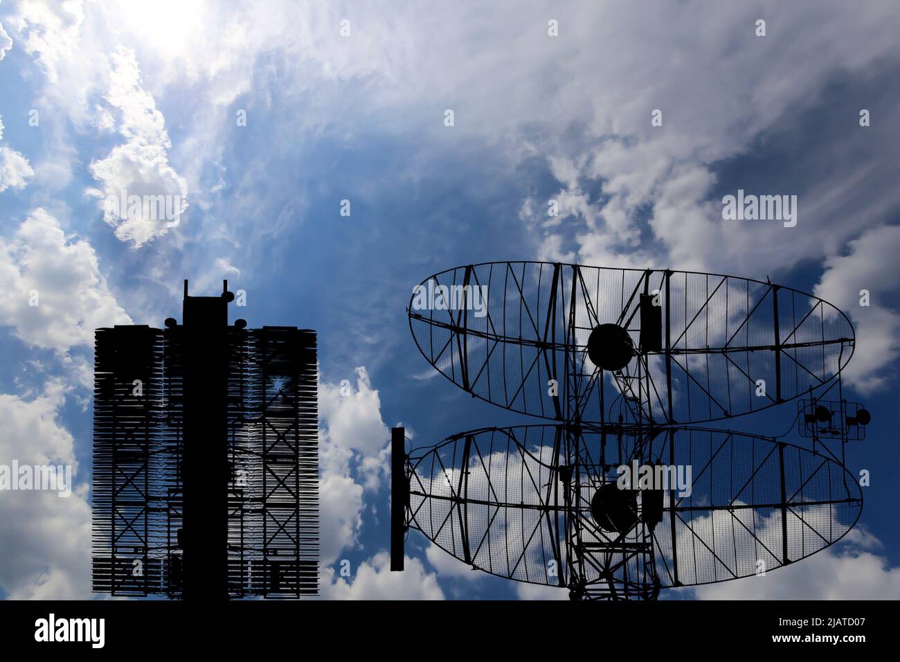 Air defense radars of military mobile anti aircraft systems (radar is ...