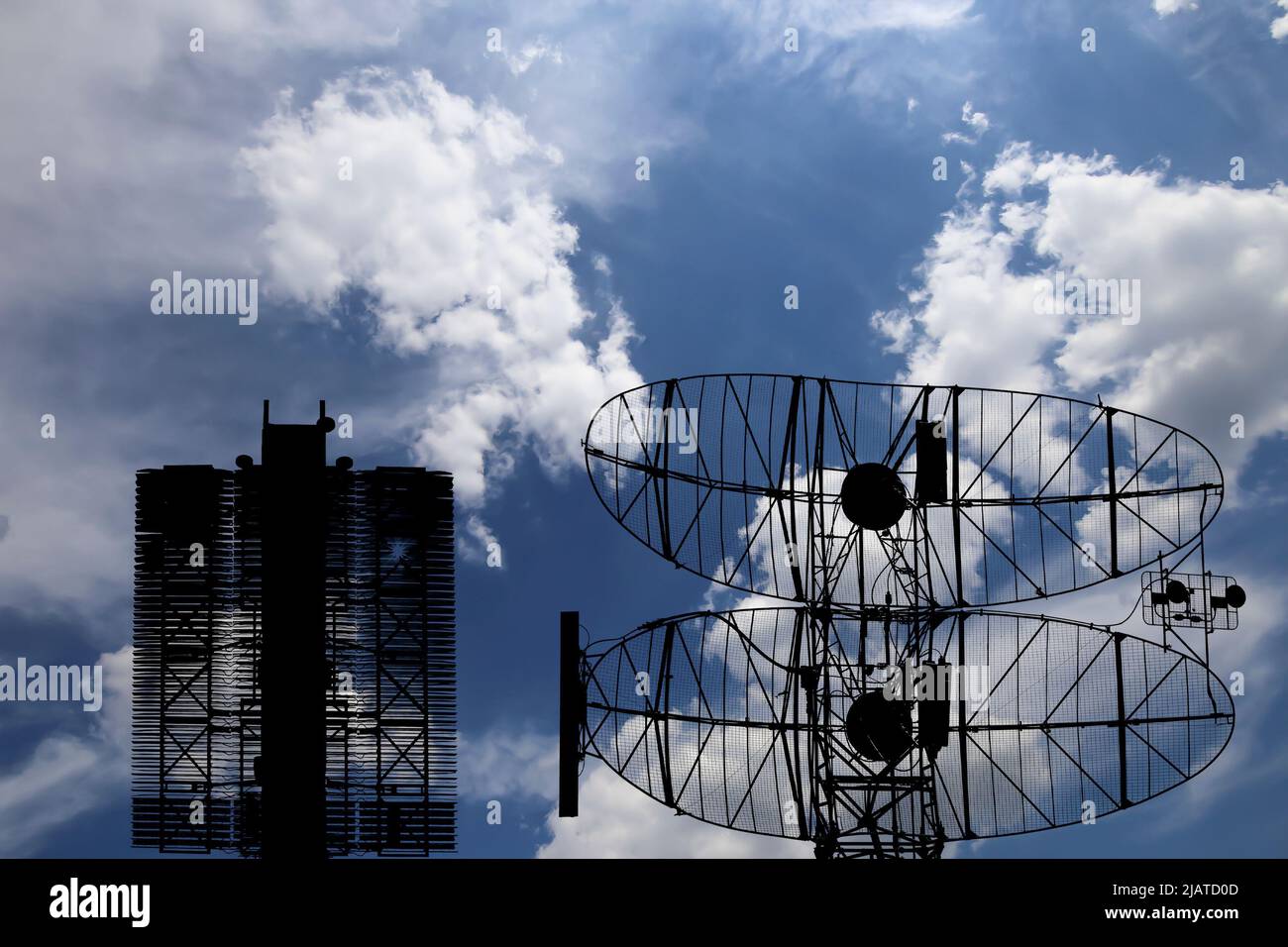 Air defense radars of military mobile anti aircraft systems (radar is ...