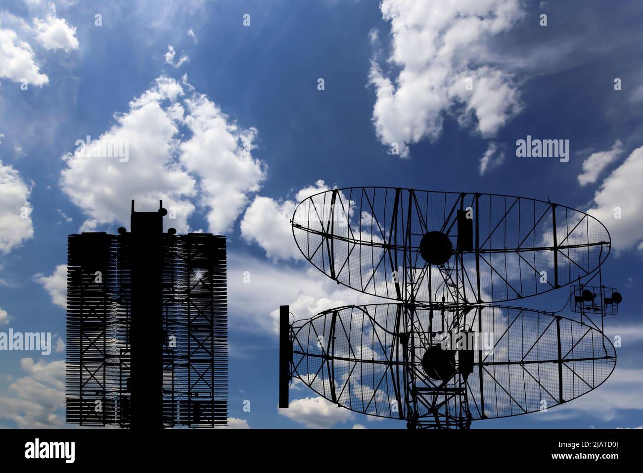 Air defense radars of military mobile anti aircraft systems (radar is ...