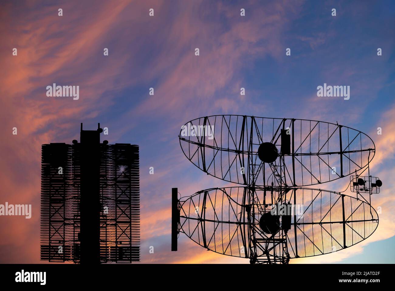 Air defense radars of military mobile anti aircraft systems (radar is ...