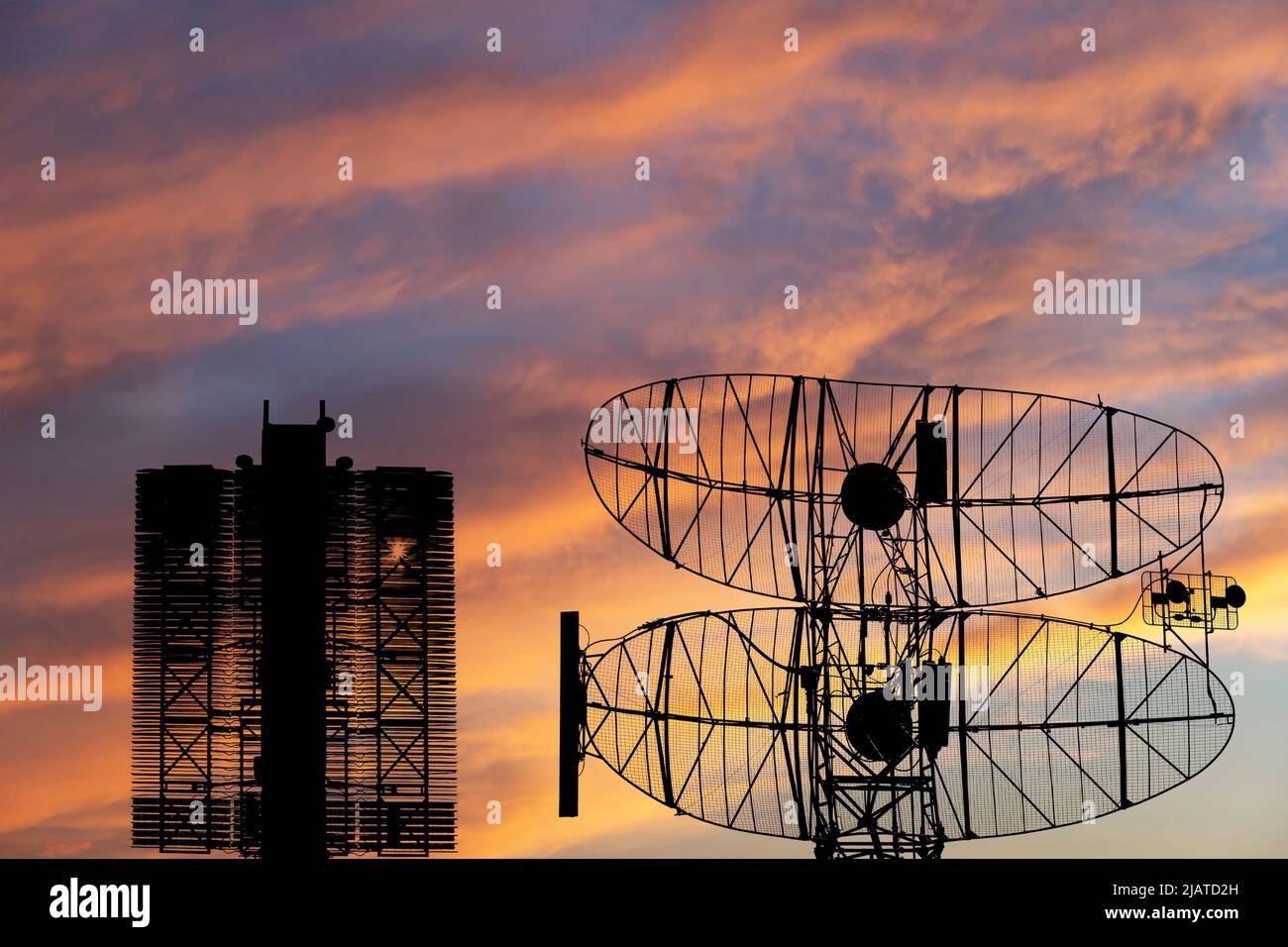 Air defense radars of military mobile anti aircraft systems (radar is ...