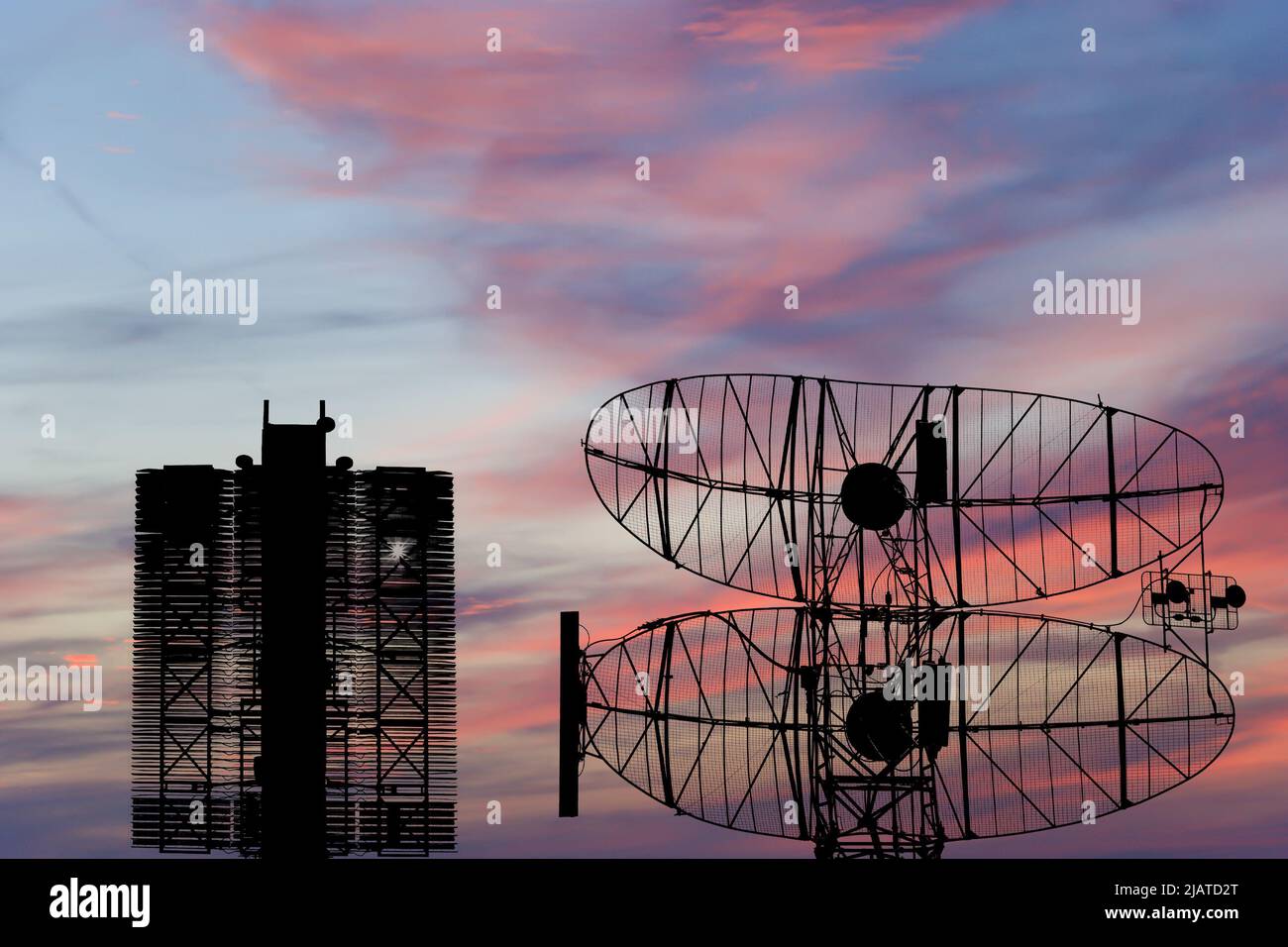 Air defense radars of military mobile anti aircraft systems (radar is ...