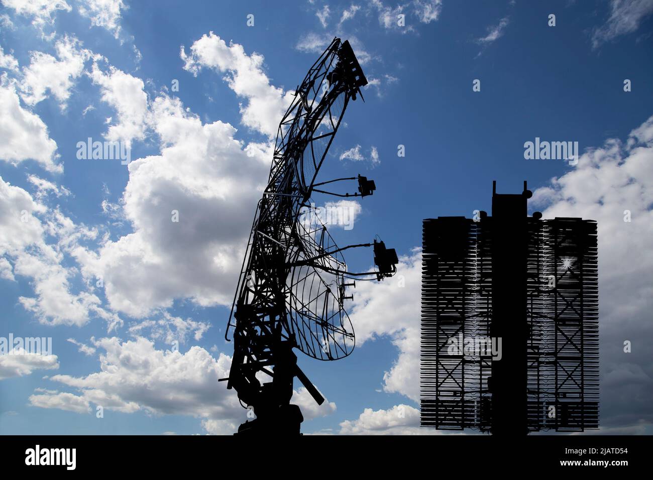 Air defense radars of military mobile anti aircraft systems (radar is ...
